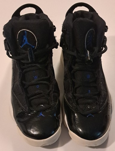 Nike Air Jordan 6 Rings Space Jam 323419-016 Size 6.5 Youth Black Blue ...