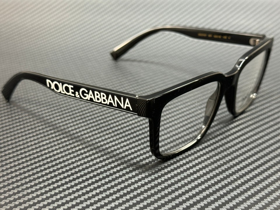 DOLCE & GABBANA DG5101 501 Black Men's 52 mm Eyeglasses | eBay