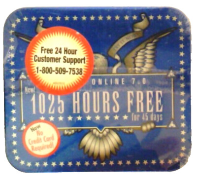 AOL~America Online~7.0~1025 Hours Free for 45 Days~Factory Sealed ...