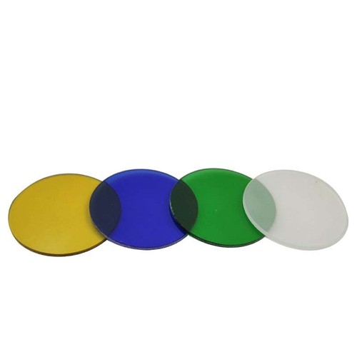 Microscope Filter Dia. 32mm Yellow/Blue/Green Transmission White Matte ...