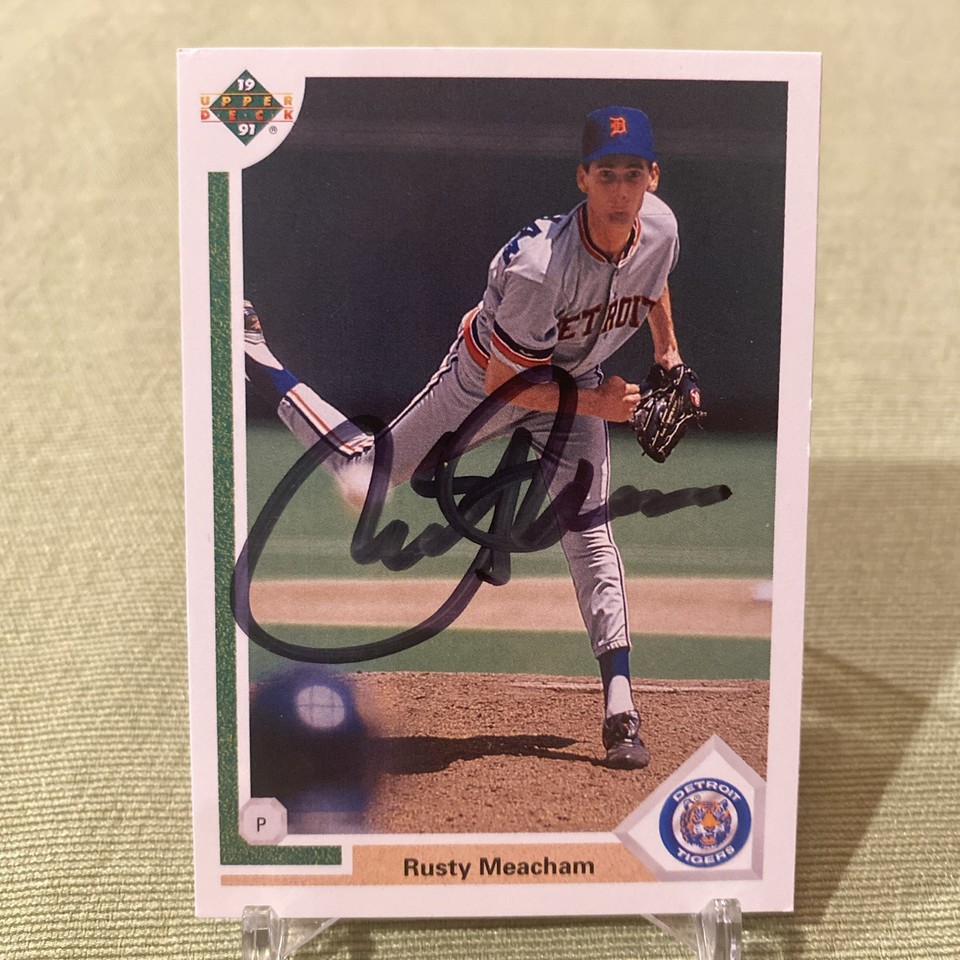 1991 Upper Deck Signed Autographed #44F RUSTY MEACHAM Detroit Tigers ...