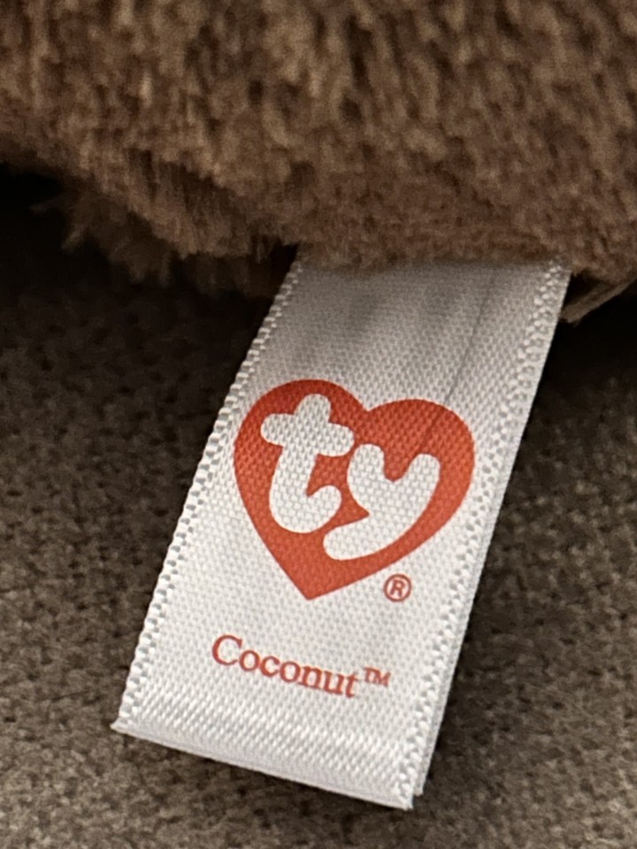 Ty Coconut The Monkey-9 inch Brown Ty Beanie Boo Medium Purple Eyes | eBay