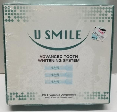 U Smile advanced tooth whitening system New Sealed 25 hygienic ampoules ...
