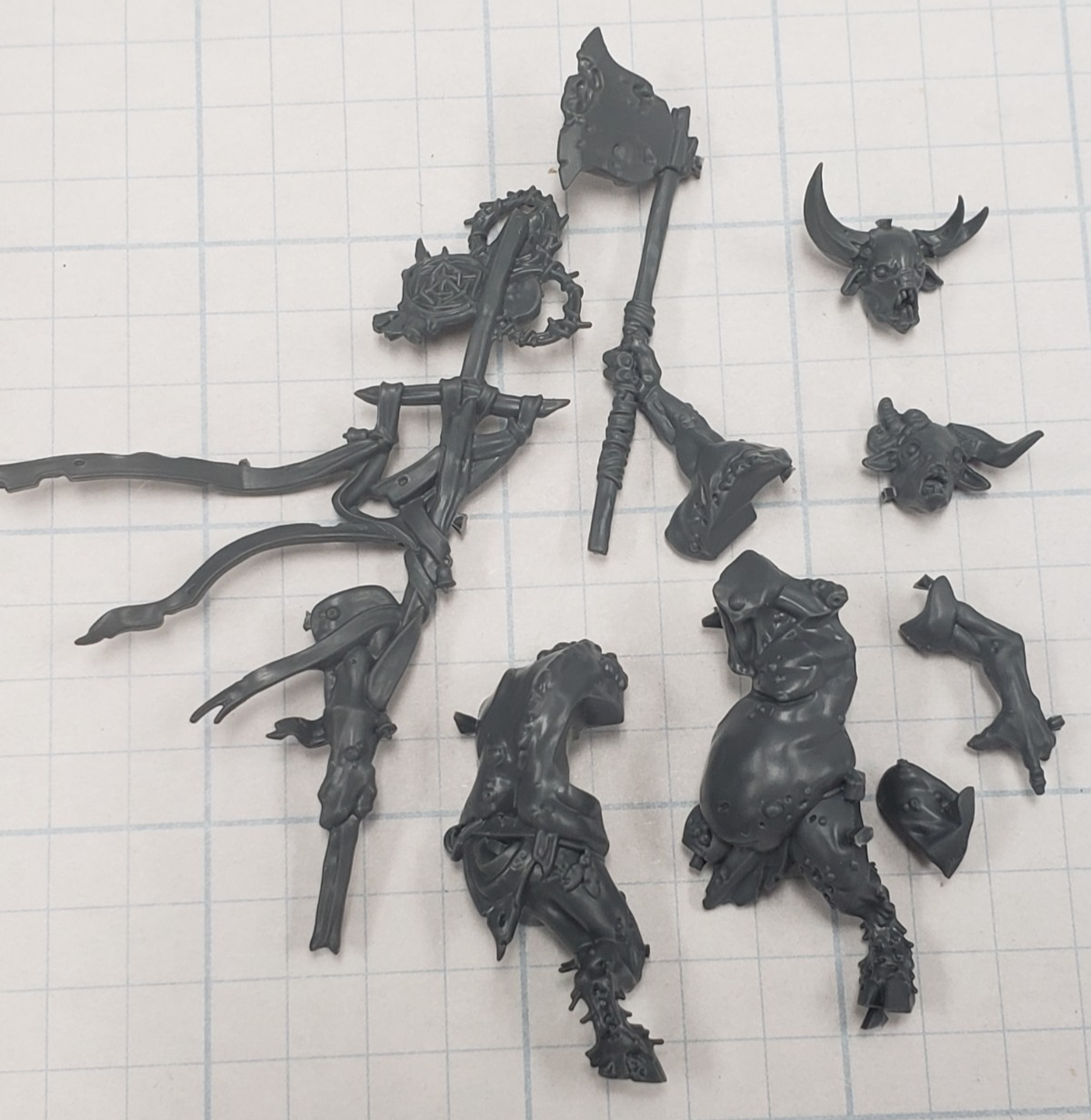 Warhammer Maggotkin of Nurgle Bits Pestigor Standard Bearer w Despoiler ...