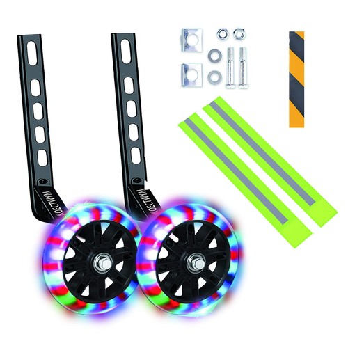 Training Wheels Flash Mute Heavy Duty Rear Wheel with Stabilizers ...