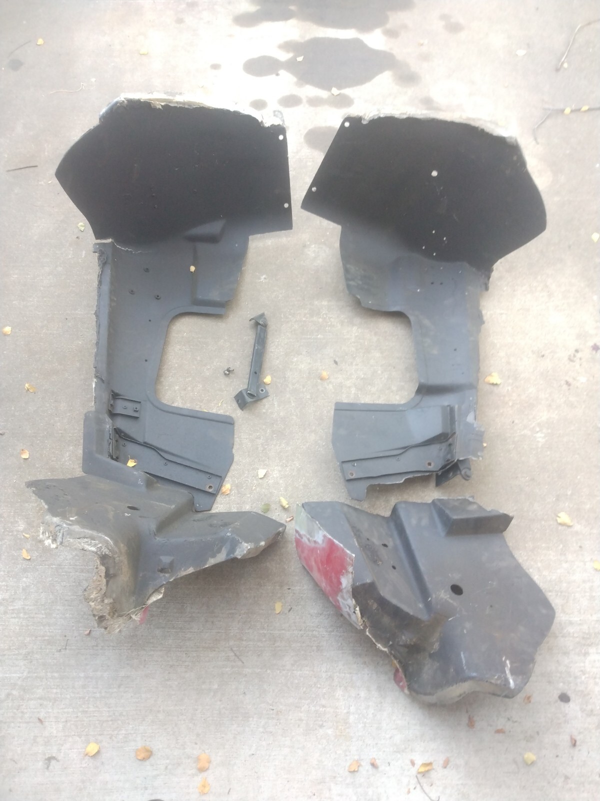 C2 Corvette Front Inner Fenders 63 64 65 66 67 BLACK LH/RH Pair 1966 ...