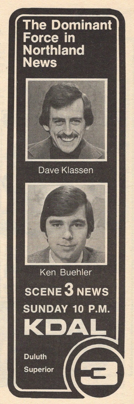 1978 KDAL TV AD~DAVE KLASSEN & KEN BUEHLER NEWS REPORTER Duluth ...