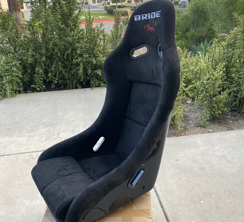 Bride Low Max Universal Racing Bucket Seat with Slider Black Suede 1 ...