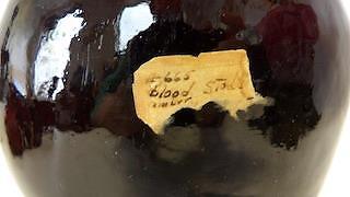 Antique Blood Red Amber Stoddard Chestnut Style Bottle | eBay