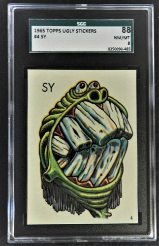 1965 TOPPS UGLY STICKERS #4 SY SGC 88 NR/MINT 8 RARE | eBay