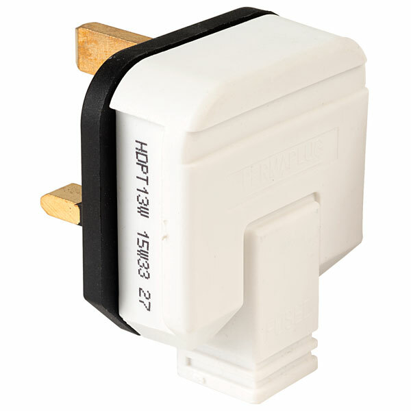 Permaplug UK 3 Pin Mains Plug. 13 Amp Heavy Duty Black/Orange/White ...
