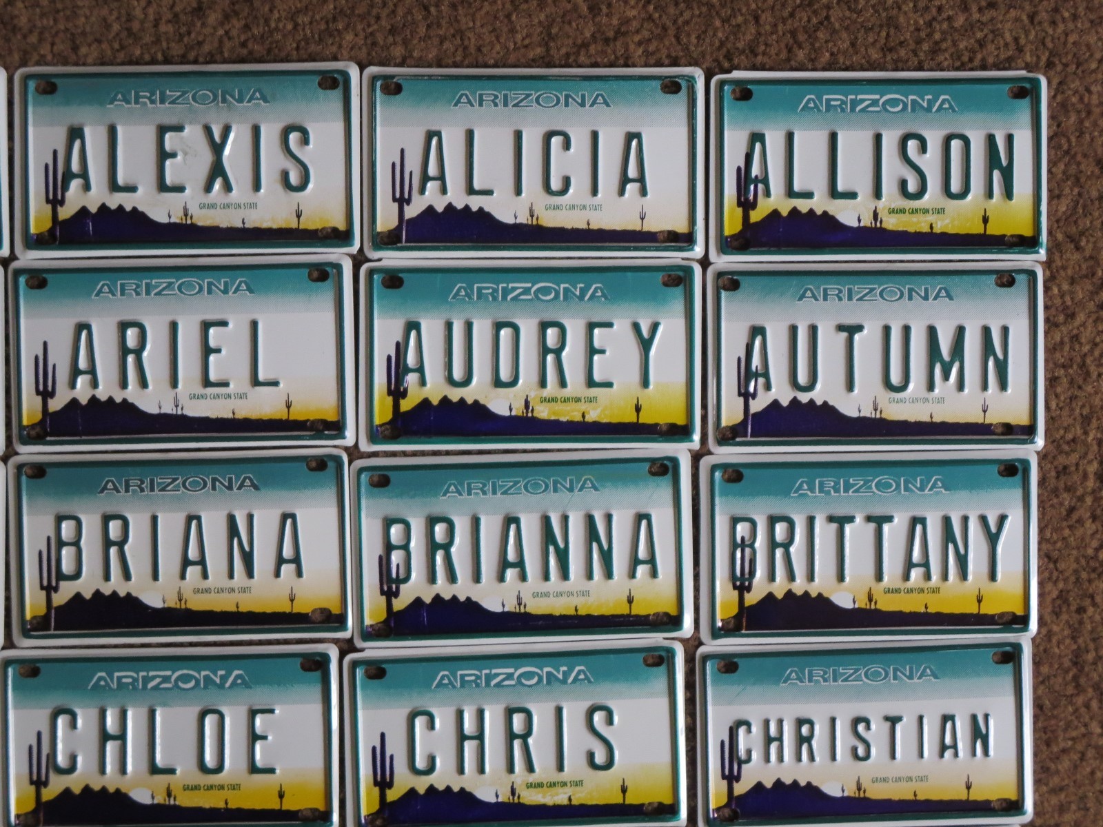 Vintage 1980's Arizona Mini Bike Vanity Metal Name Pedal Car License ...
