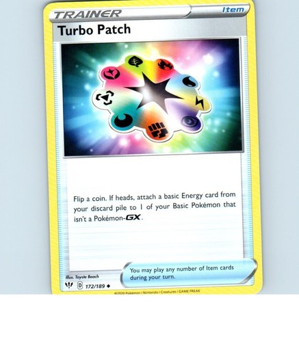 2020 Trainer Turbo Patch 172/189 Pokemon Card | eBay