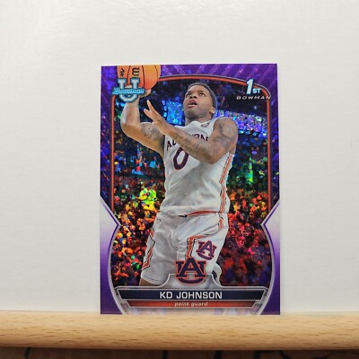 2022-23 Bowman U Chrome Basketball KD Johnson PURPLE MINI DIAMONDS 017/ ...