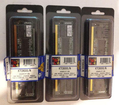 Barrettes RAM (X3) KINGSTON KTC8000/N 8MB 72 PIN SIMM COMPAQ 128877-002 ...
