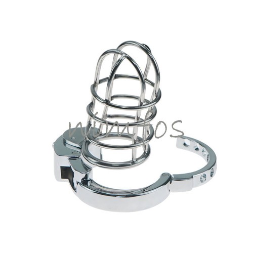 Stainless Steel Male Breathable Cage Chastity Device Lock Adjust 32 ...