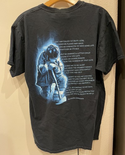 Fire Department Firefighter Poem Oath T-shirt Valor Service Honor Size ...