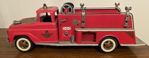 Vintage TONKA Fire Truck Pumper No. 5 RED Engine Pressed Steel 1961 ...