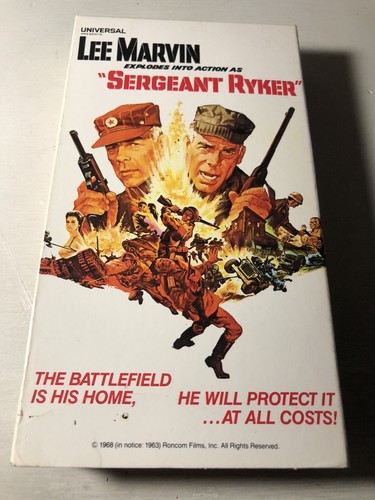 Sergeant Ryker (1968) VHS Korean War Drama Lee Marvin 1987 Release | eBay