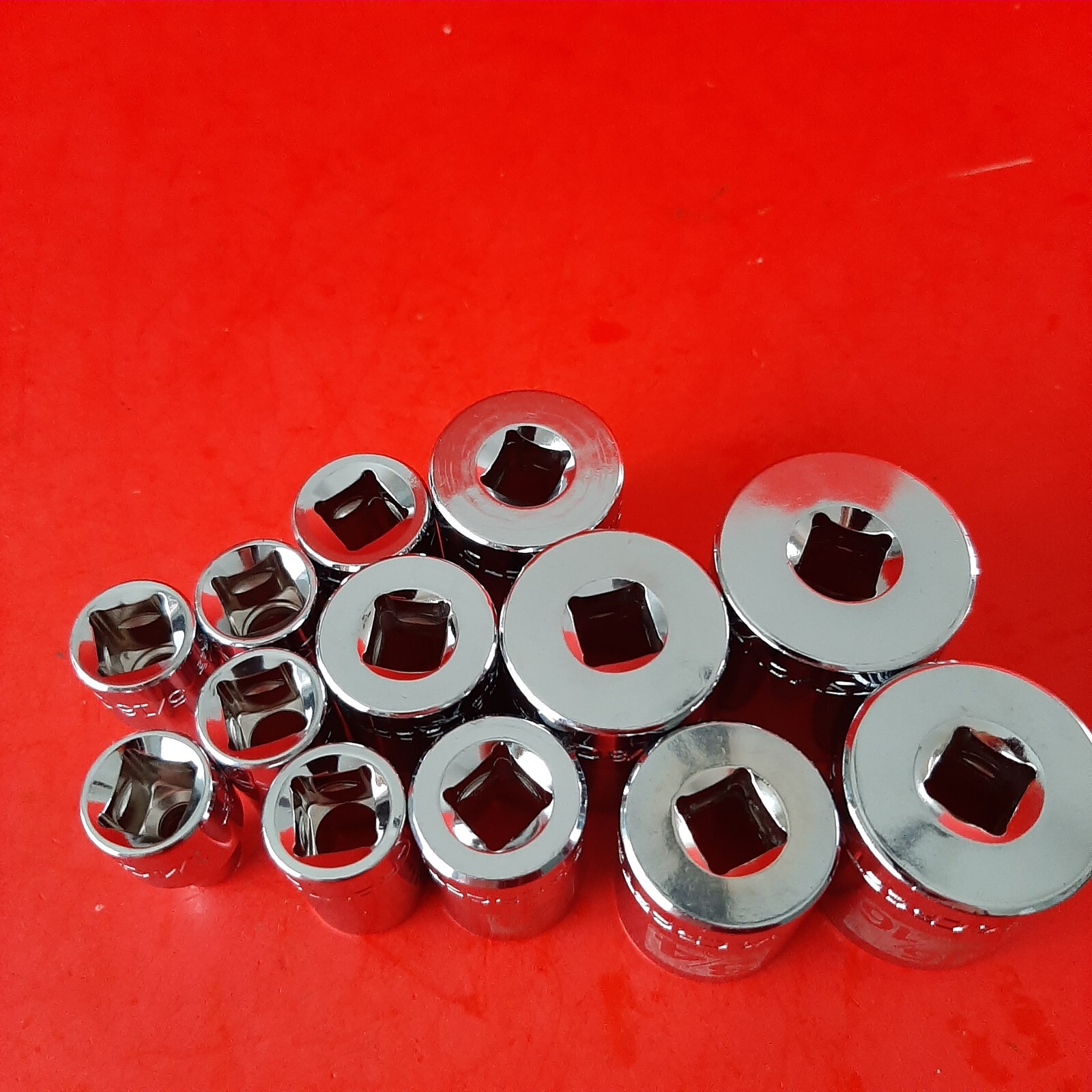 NEW 1/4 to 1" CRAFTSMAN Easy Read 13 Piece 3/8 Drive 6pt Shallow SAE ...