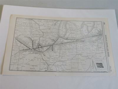 Original Map of the Wabash Railroad w/Connections from 1923 | eBay