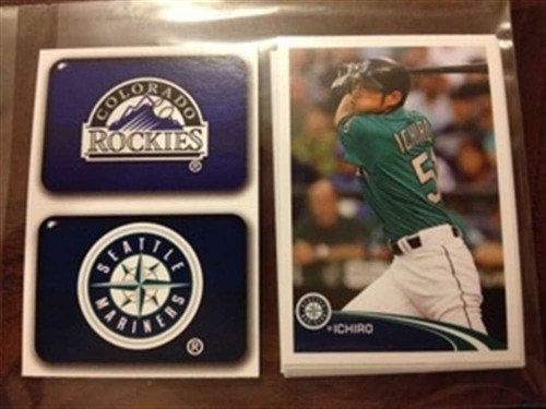 2012 Topps Sticker w Logo Card Seattle Mariners Team Set 10 Stickers ...