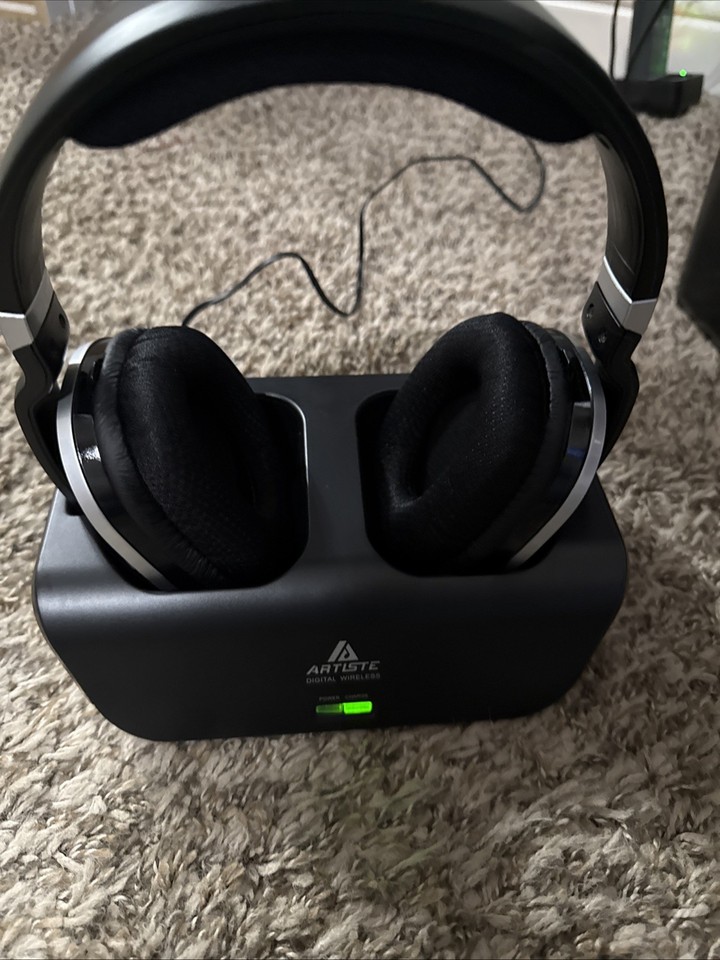 Artiste ADH300 Wireless TV Headphones 2.4GHz Rechargeable Open Box ‼ ...