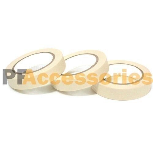 3 Rolls 60 FT General Purpose Masking Tape 0.7" inch Adhesive Ivory ...