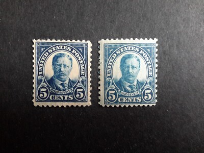 US stamps 5c Roosevelt MNH Sc#557 2pcs 1924 | eBay