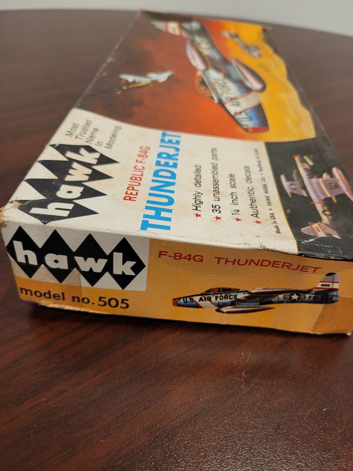 Hawk Republic F 84G Thunder Jet Model Vintage NOS Unassembled | eBay