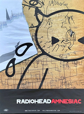 Rare 2001 Thom Yorke RADIOHEAD AMNESIAC CD Alt Art Store Promo Poster ...