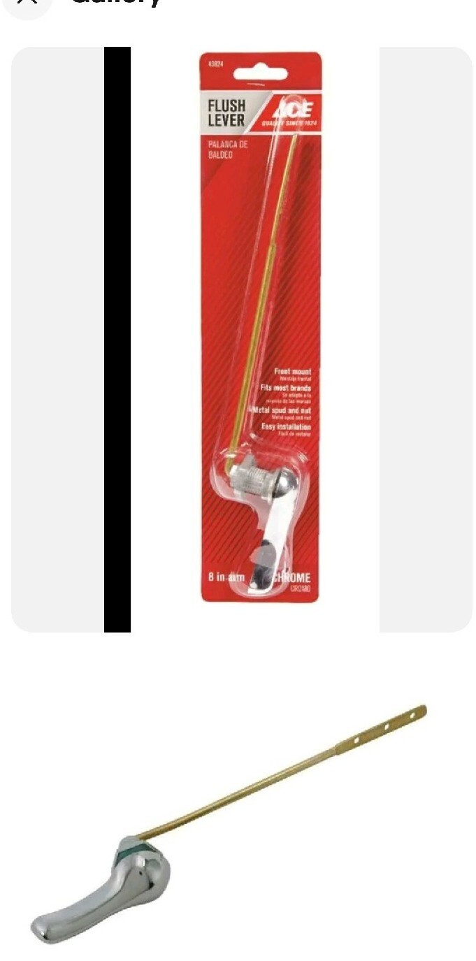 12 Front Mount Chrome Toilet Flush Handle Lever With Metal Spud & Nut ...