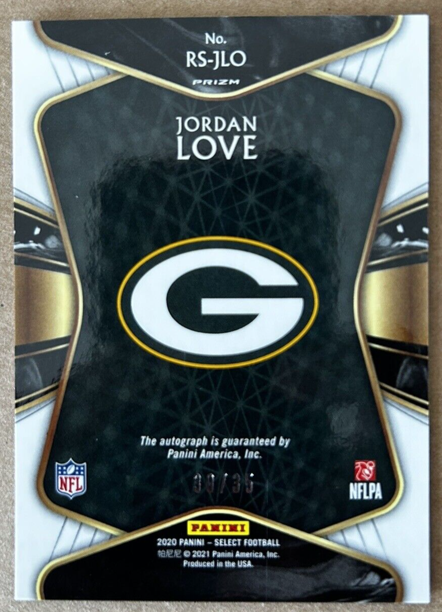 2020 Panini Select - Rookie Signatures Jordan Love #RS-JLO Light Blue ...