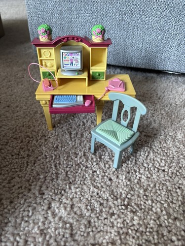Fisher Price Loving Family Dollhouse 2005 Computer Desk 5" | eBay