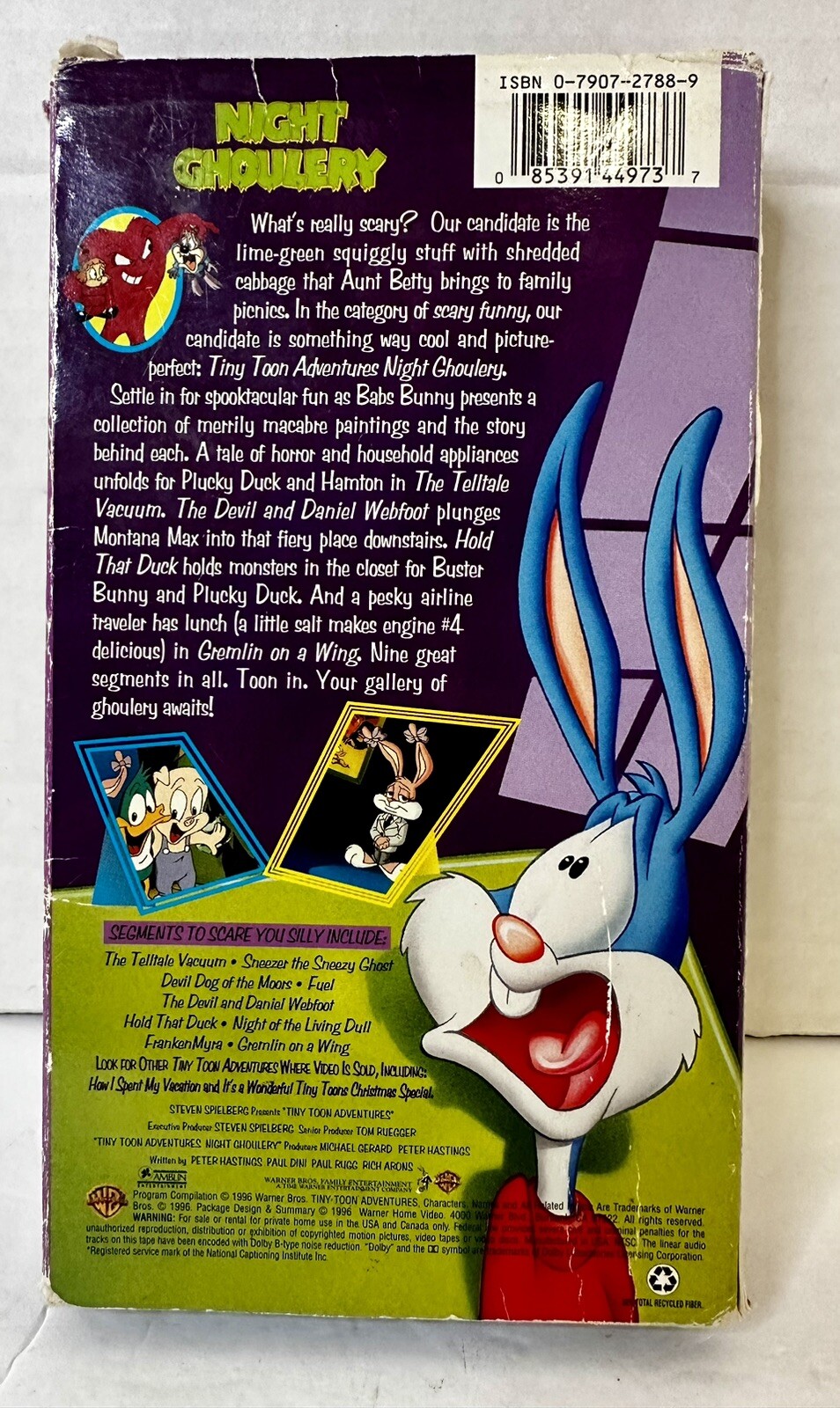 Tiny Toon Adventures "Night Ghoulery" VHS (Warner Bros 1997 ...