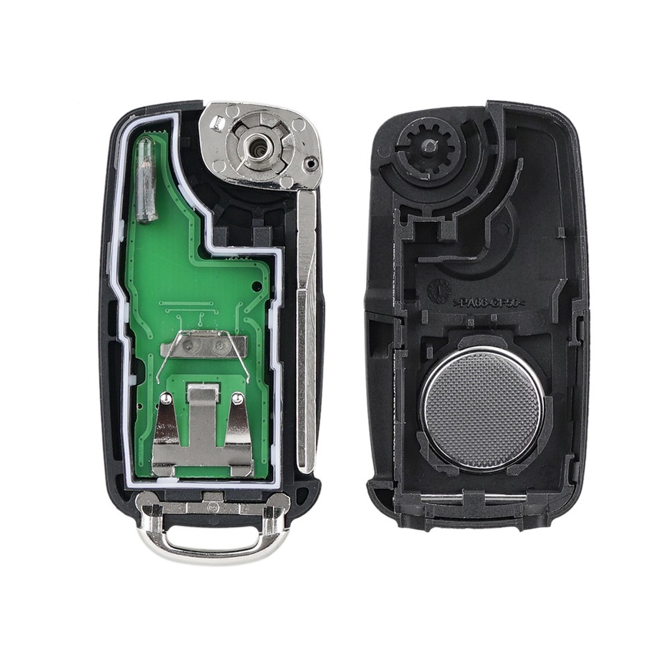 433MHz Flip Remote 3 Button Key Fob ID48 For VW Golf Mk6 Caddy Polo ...