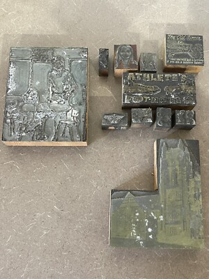 (11) Vintage Printers Block Cartoon Newspaper Letter Press | eBay