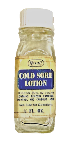 Vintage Rexall Cold Sore Lotion Bottle Free Shipping | eBay