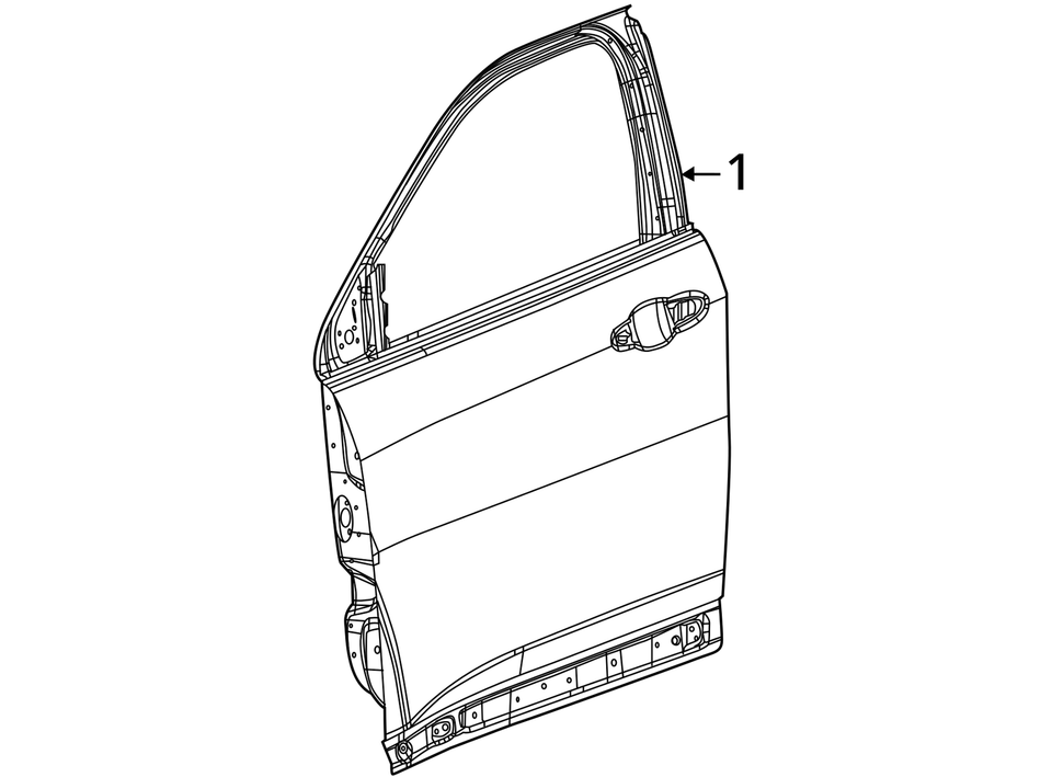 18-22 Jeep Compass Front Door Assembly Right Passenger Side Black PXJ ...
