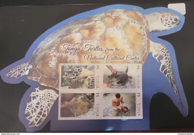 O) 2013 TONGA, PROOF,ODD SHAPE, WHITE BACKGROUND, SEA TURTLES, NATIONAL ...