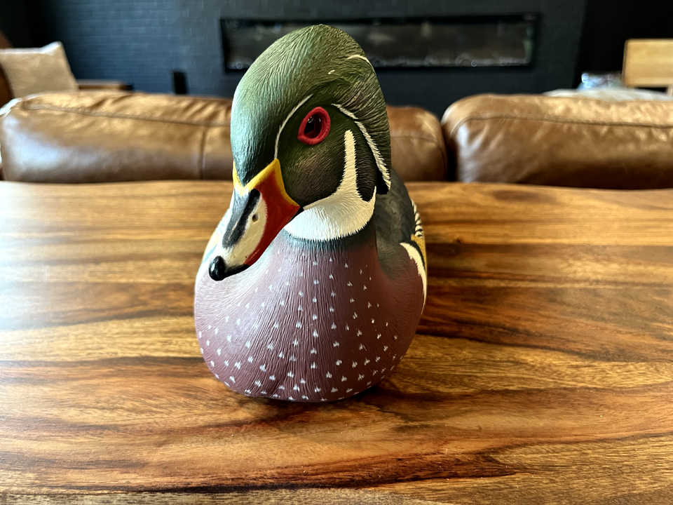 DRAKE WOOD DUCK DECOY HAND CARVED BOB GOFF - BEAUTIFUL!! | eBay