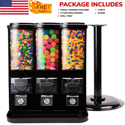 Candy & Bulk Vending Machines - Triple Head Bulk Candy Vending Machine