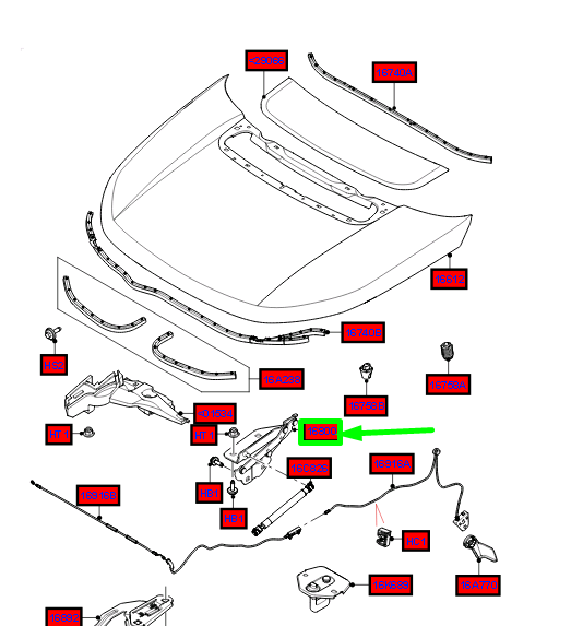 LAND ROVER DISCOVERY SPORT L550 Front Right Bonnet Hinge LR139329 NEW ...