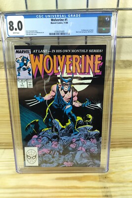 Wolverine #1 Marvel Comics Nov 1988 CGC 8.0 non CBCS, 1st Wolverine as ...