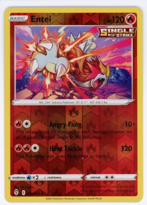 Pokemon Entei 019/203 Reverse Holo Rare Evolving Skies NM/MT | eBay