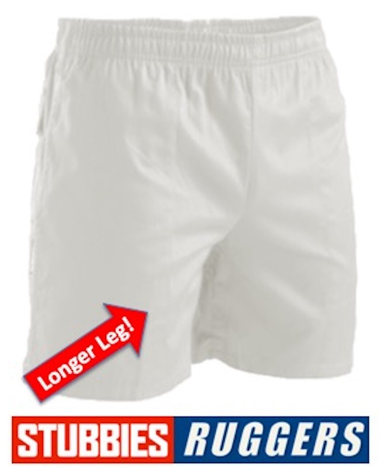 MENS -GENUINE STUBBIES RUGGERS LONGER LEG ELASTIC WAIST DRILL WORK ...