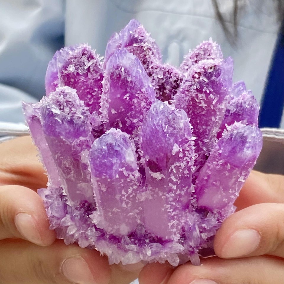 237G Natural best purple crystal ore cluster flower healing specimen | eBay