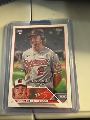 Gunner Henderson RC 2023 Topps Update Rookie Debut Rookie Card #US18 ...