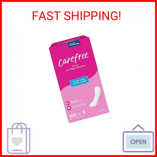 Carefree Panty Liners, Extra Long Liners, Unwrapped, Unscented, 100ct ...