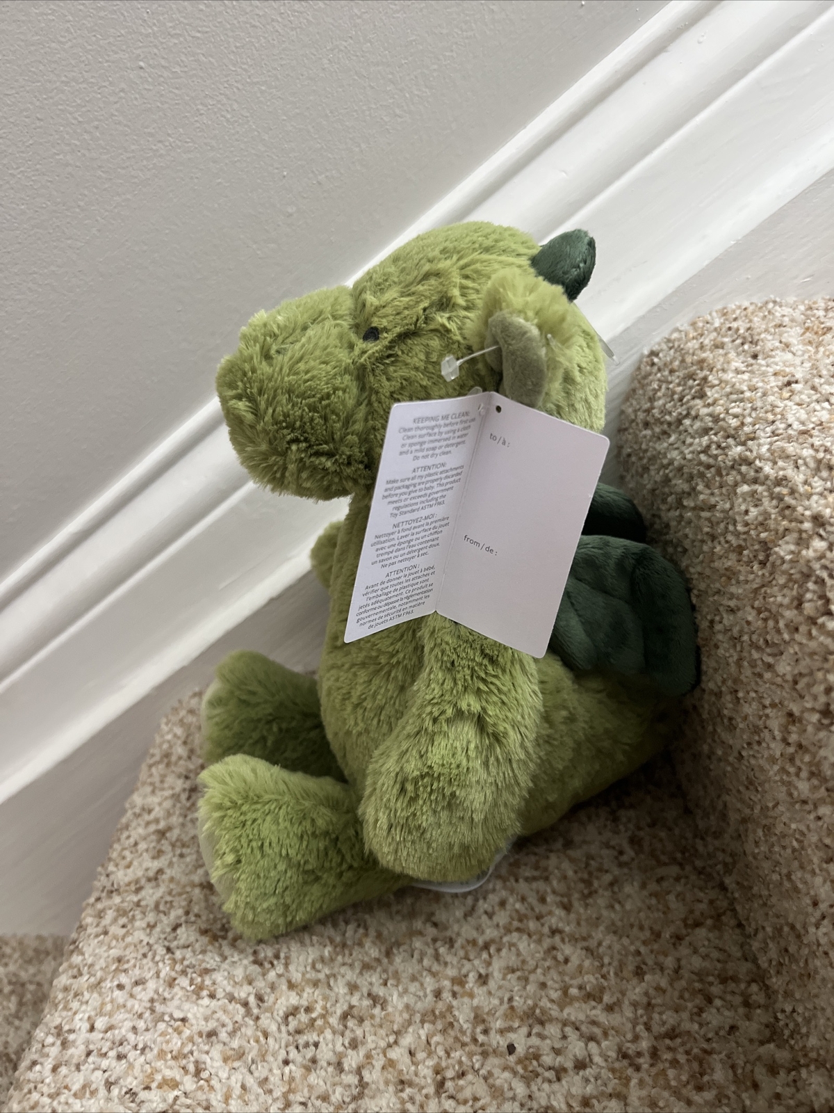 Carters Plush Green DRAGON Dinosaur Dino Security Lovey Baby Toy 68170 ...